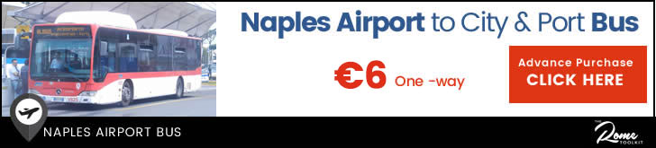 Naples Airport bus to city centre and taxi or private car option