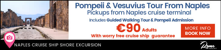 Naples cruise ship shore excursions to Pompeii, Capri and all